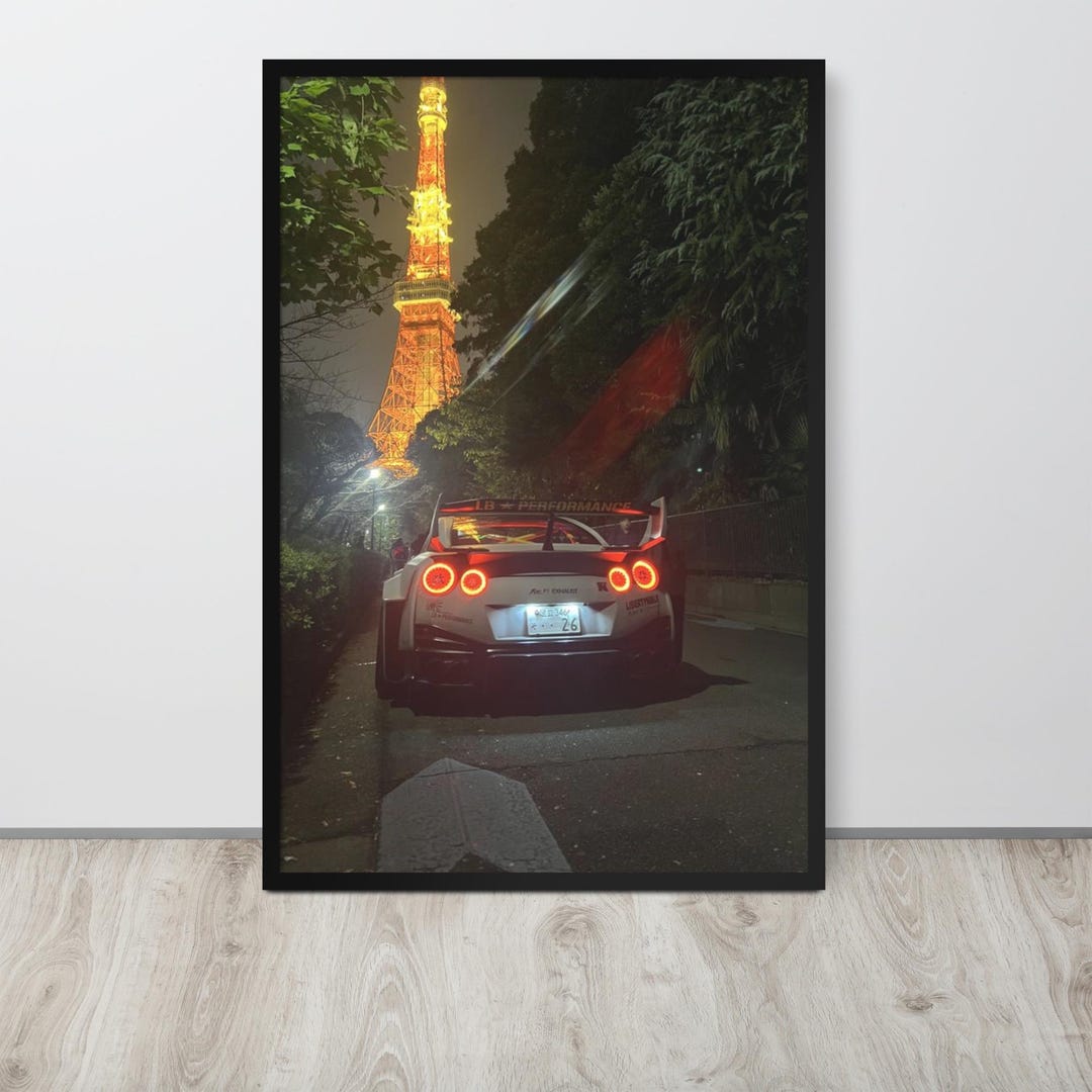 Nissan GTR R35 Framed Poster– Sports Car Print – Gift for Car ...