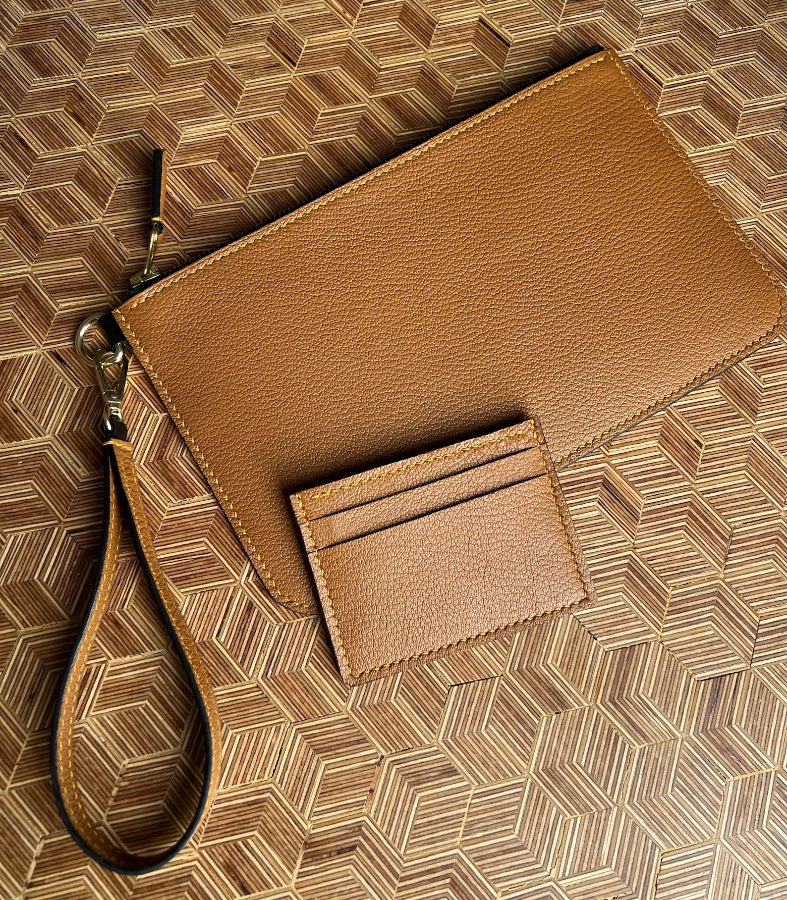 Handmade French Chevre Leather Pouch Womens Leather Pouch - Etsy