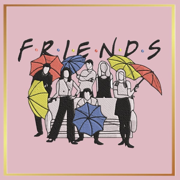 Friends Embroidery - Etsy