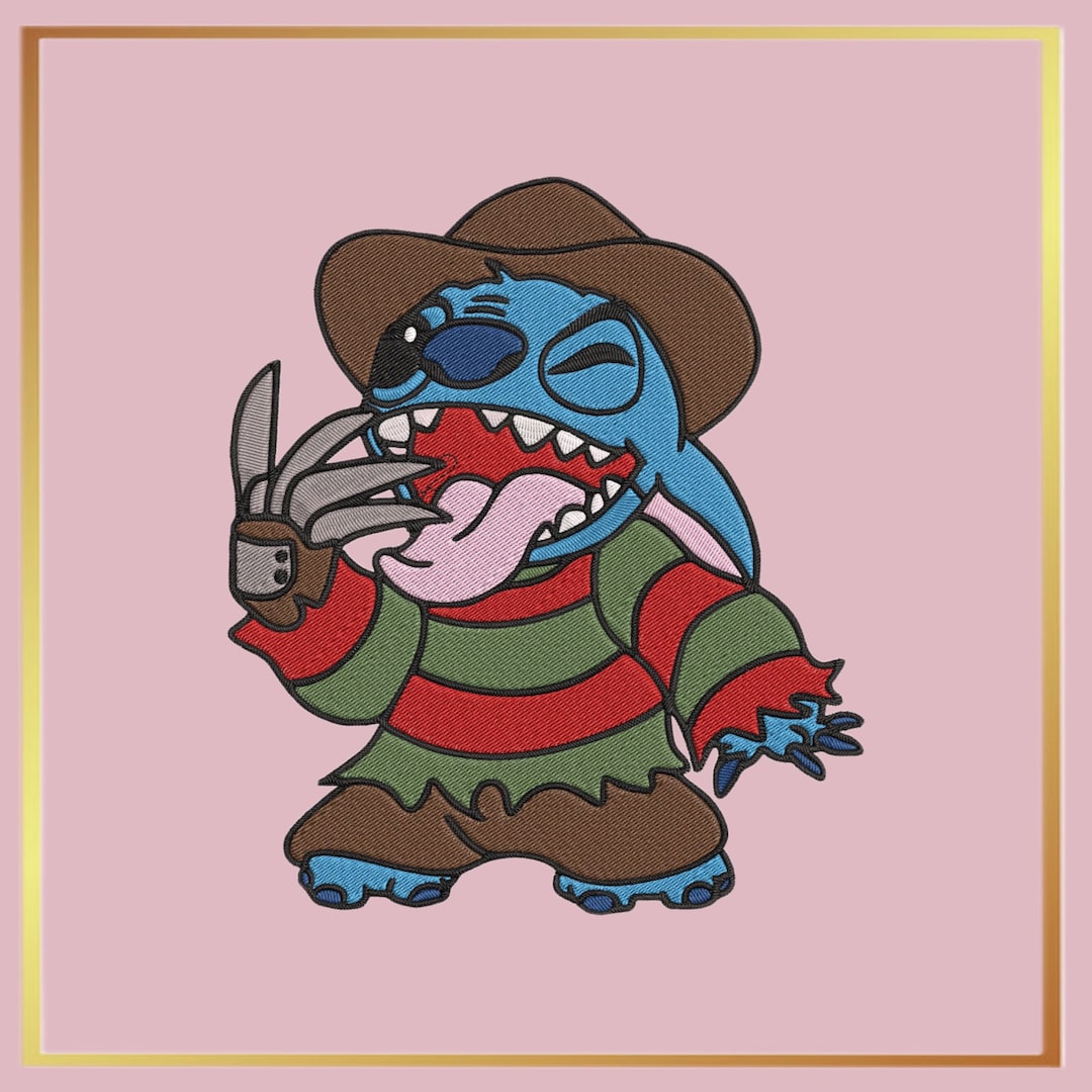 Stitch Freddy Kruger Halloween Embroidery Design File / Horror Villain ...