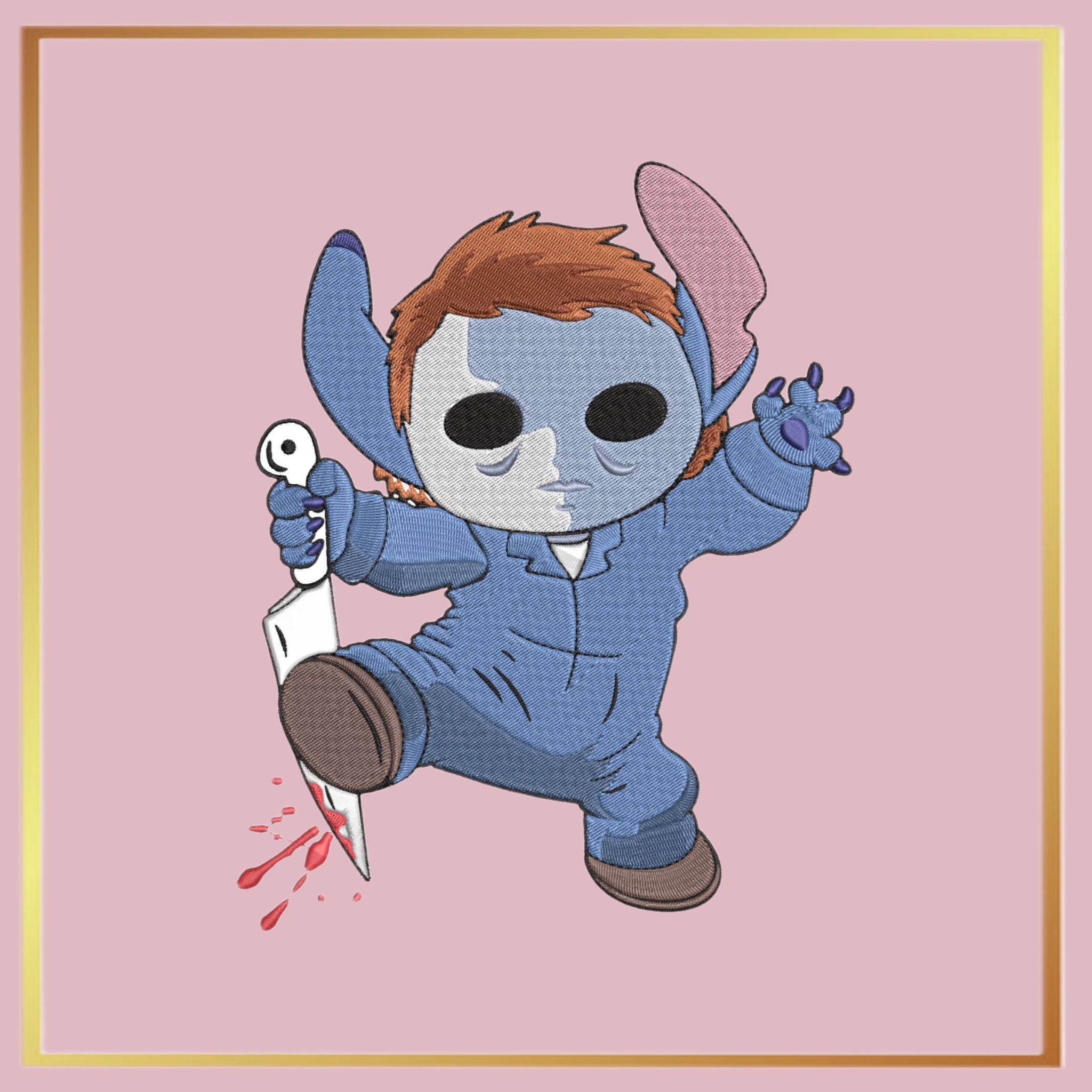 Stitch Michael Myers Halloween Embroidery Design File / Horror Villain ...