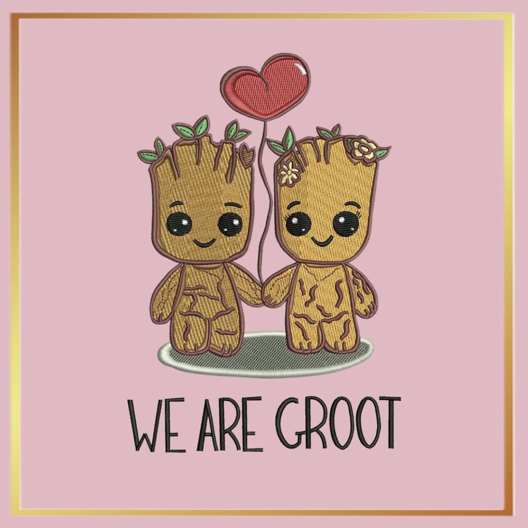 Groot Valentines Day Embroidery Design File / Digital Download - Etsy