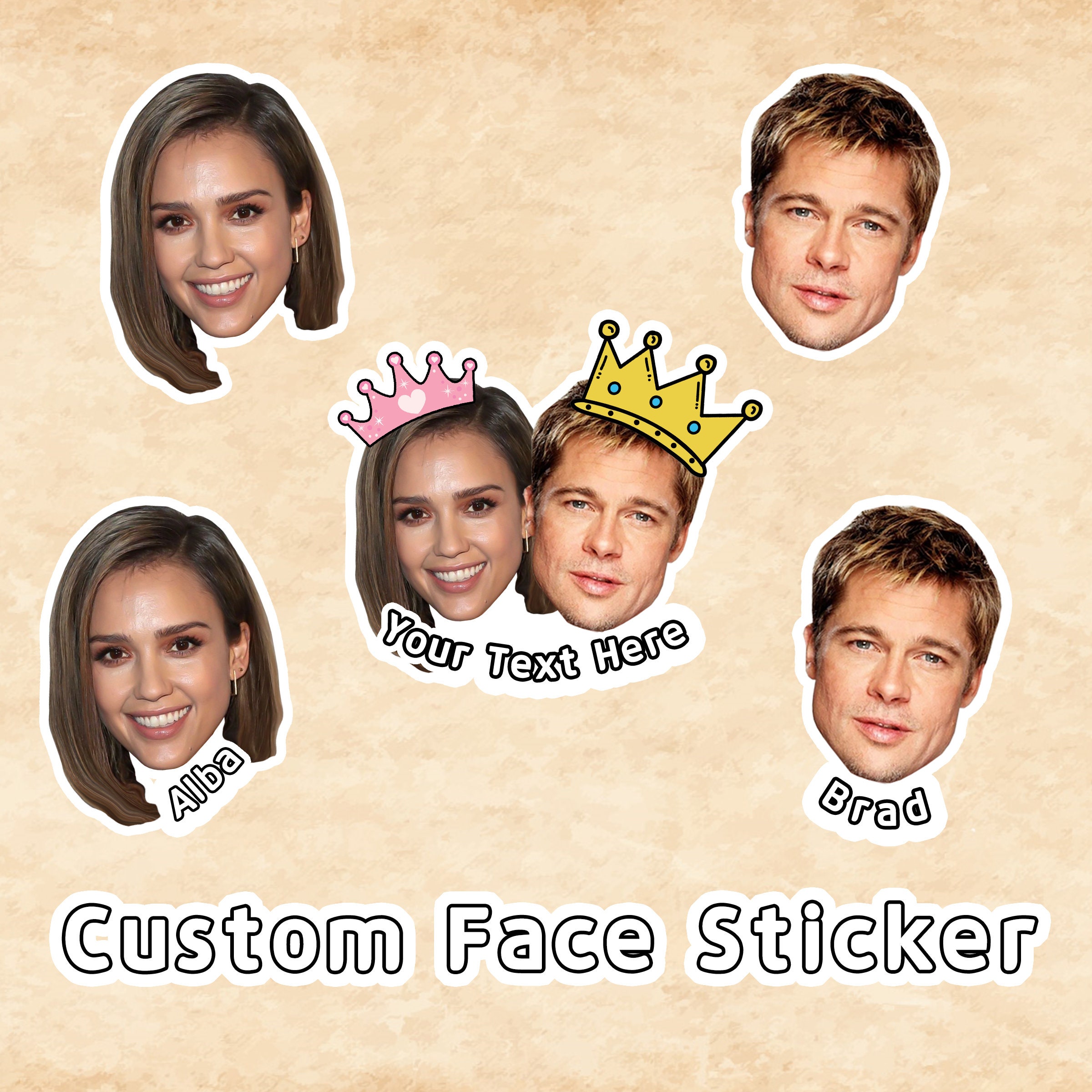 Personalized Stickers Face Sticker Custom Logo Stickers - Etsy