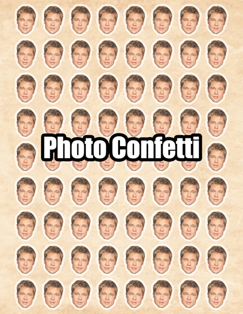 Personalized Face Confetti // Table Scatter // Photo Confetti - Etsy