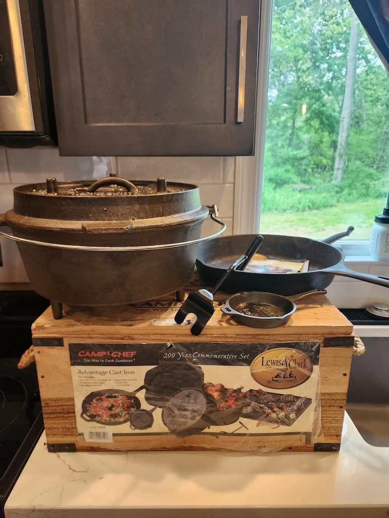 Camp Chef Advantage Cast Iron Lewis & Clark 200 Year Commemorative Set ...