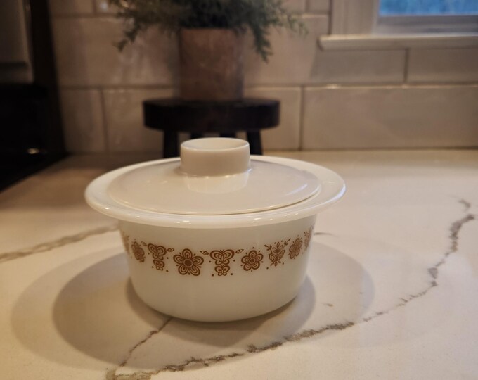Vintage Pyrex Butterfly Gold Butter Tub With Lid - Etsy