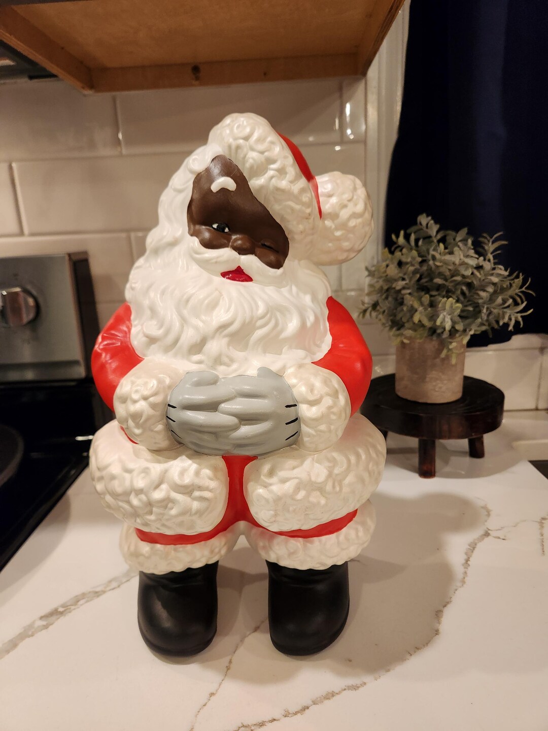 Vintage Atlantic Mold Ceramic Winking Santa - Etsy