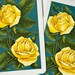 Yellow Rose Playing Cards | Ephemera | Craft Supply - Etsy