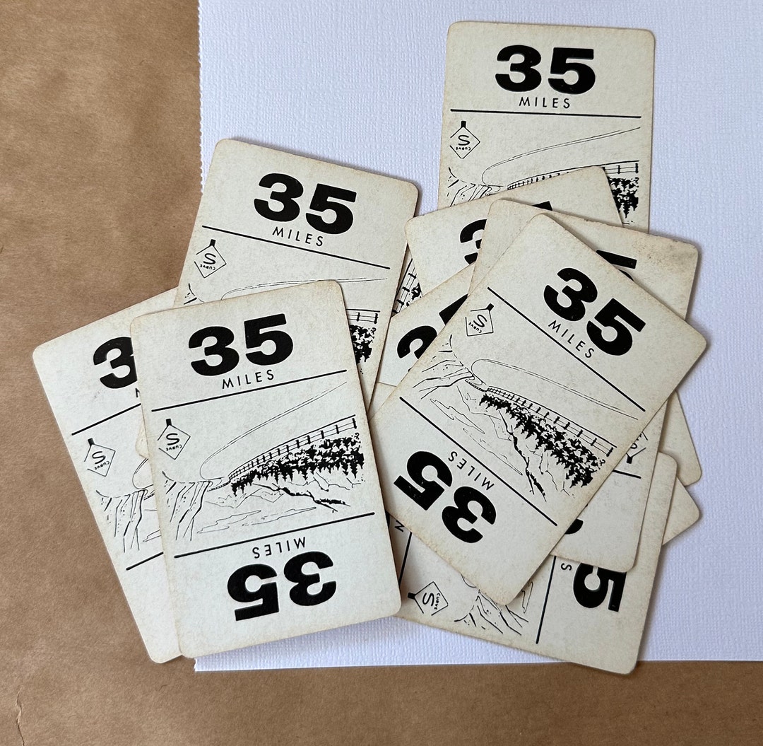 1958 35 Miles Playing Card Used and Worn Touring Automobile Card Game ...