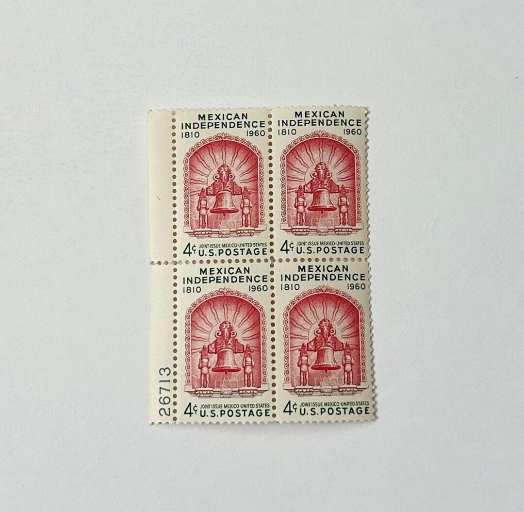 4c Mexican Independence 1960 US Postage Stamps | 4 Cent Stamp Set of 4 ...