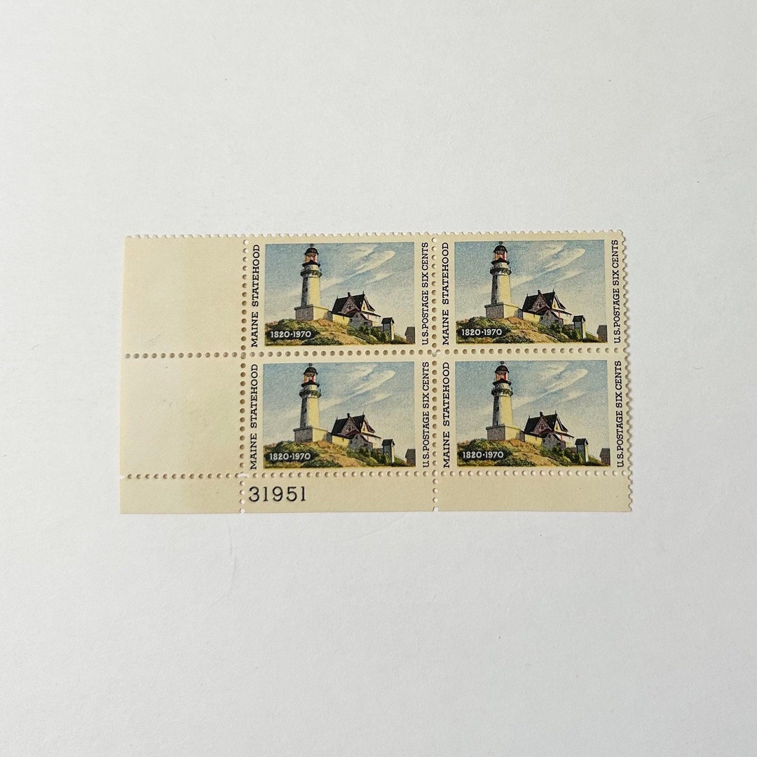 6c Maine Statehood Lighthouse 1970 US Postage Stamps | 6 Cent Stamps ...