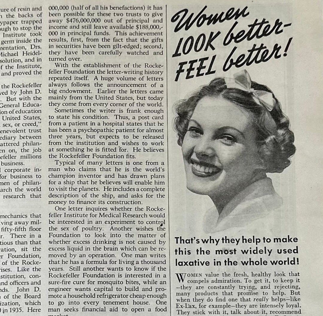 1937 Ex Lax Magazine Ad - Etsy