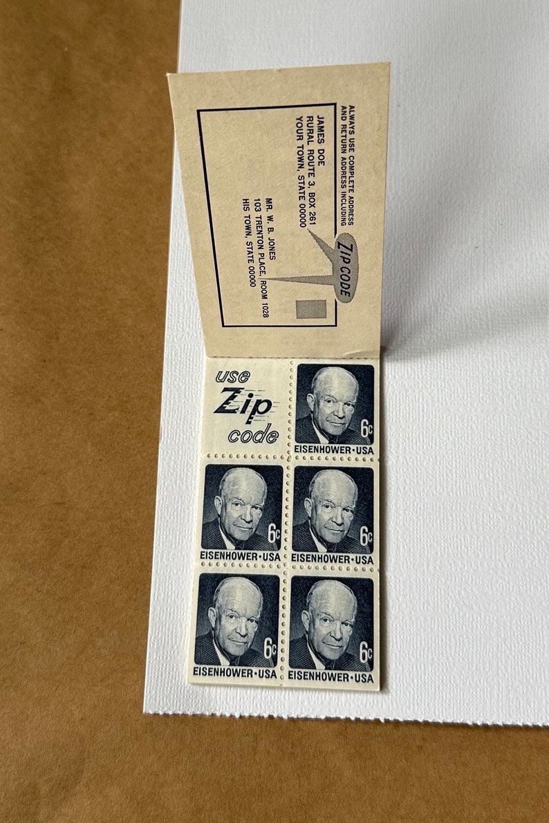 6c Eisenhower & 2c Frank Lloyd Wright Booklet 1972 US Postage Stamps - Etsy