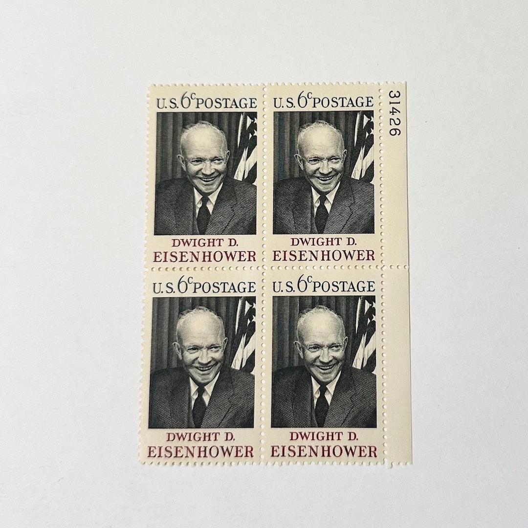 6c Dwight D. Eisenhower 1969 US Postage Stamps | 6 Cent Stamp Set of 4 ...