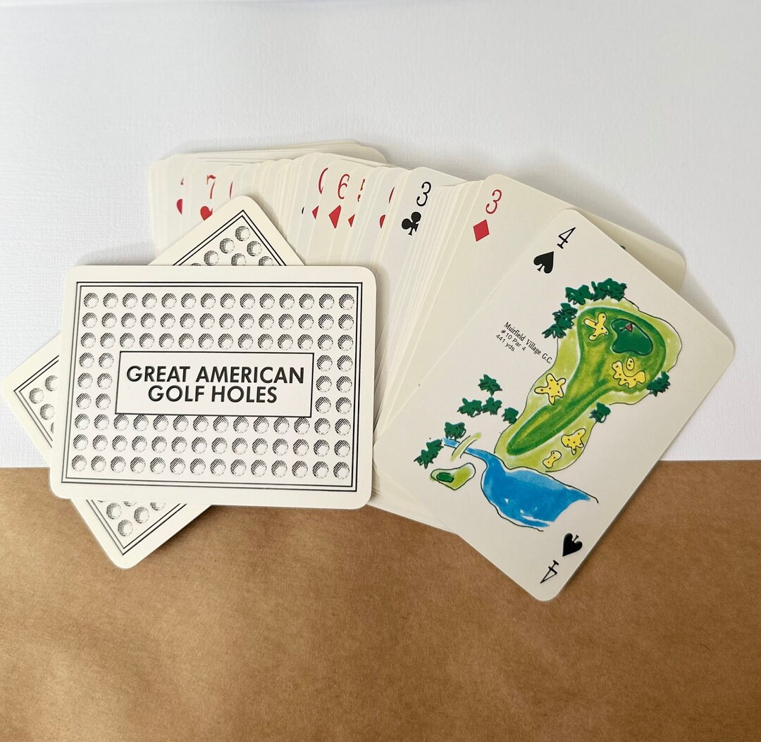Vintage Golf Course Playing Cards Bundle - Etsy