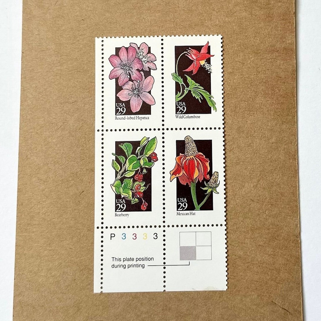 29c Wildflowers 1991 US Postage Stamps 29 Cent Stamp Set of 4 - Etsy