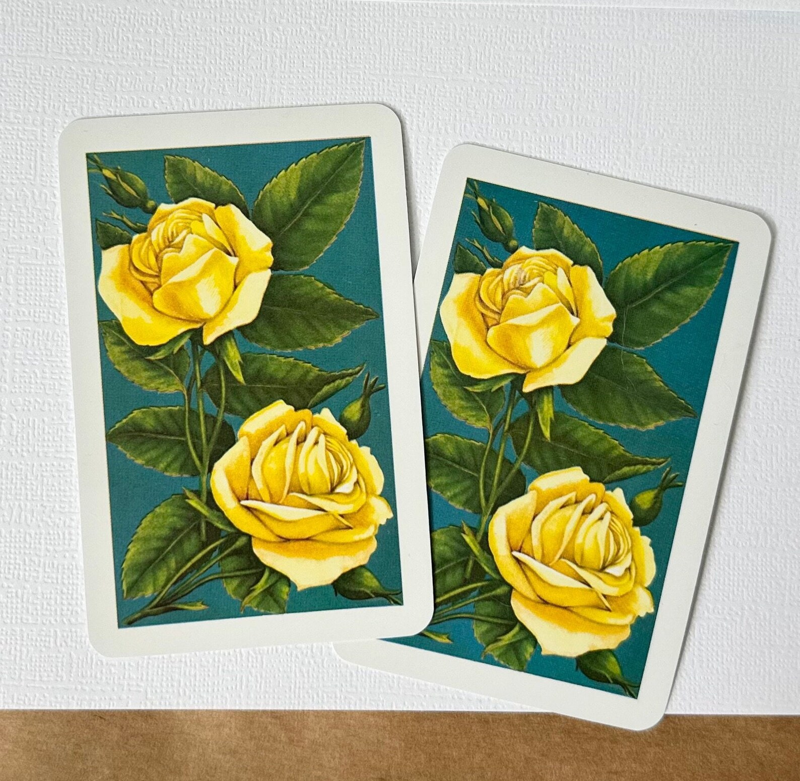 Yellow Rose Playing Cards | Ephemera | Craft Supply - Etsy