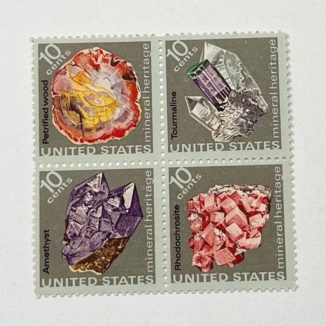 10c Minerals Heritage US Postage Stamps 10 Cent Stamp Set of 4 - Etsy