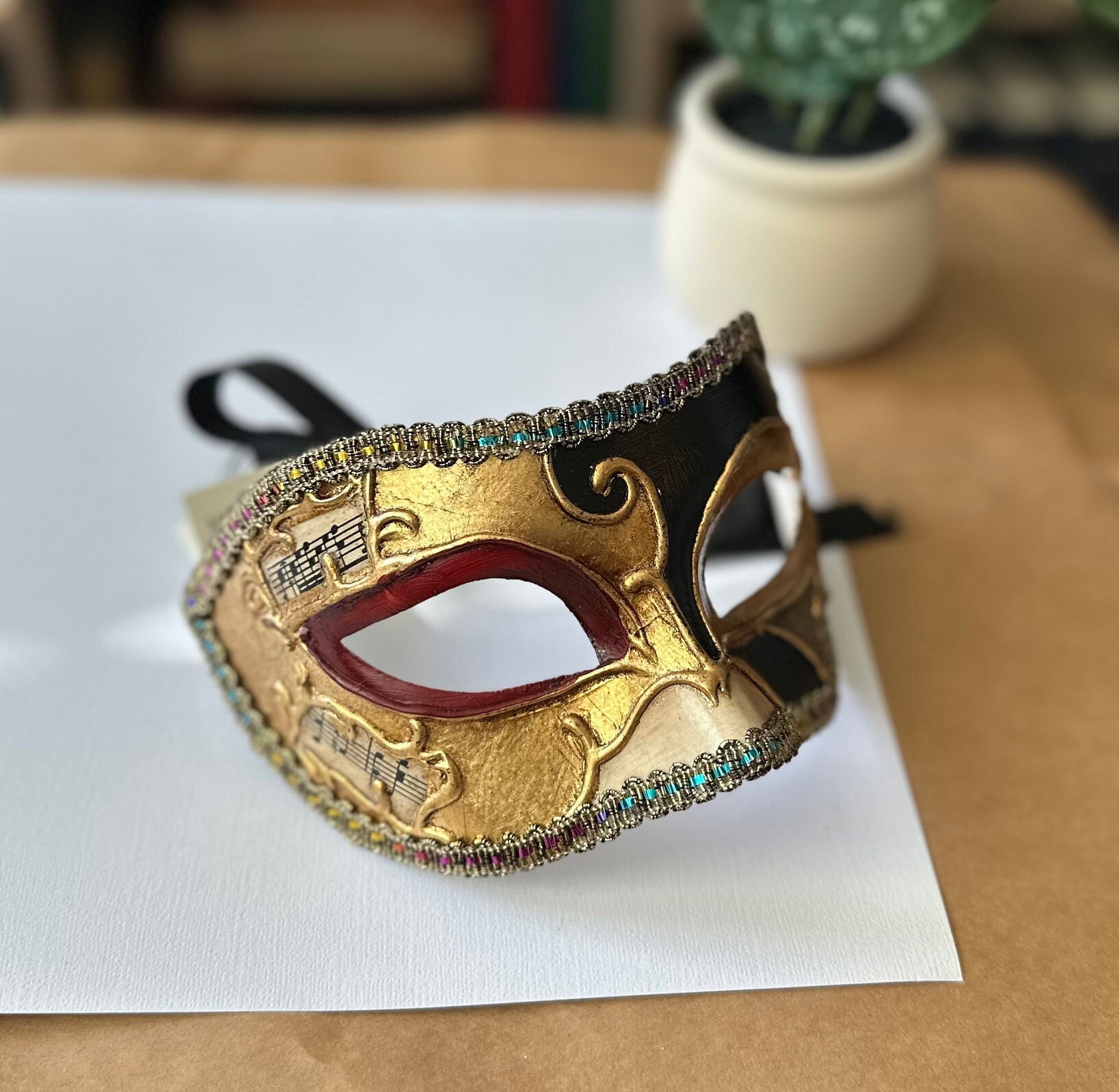 Venezia Hand Painted Italian Masquerade Ball Mask La Maschera Del ...