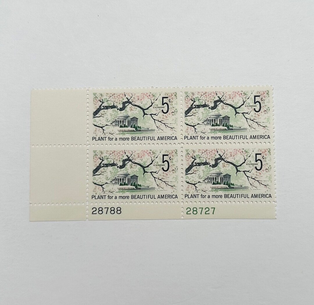 5c Beautification of America 1966 US Postage Stamps | 5 Cent Stamp Set ...