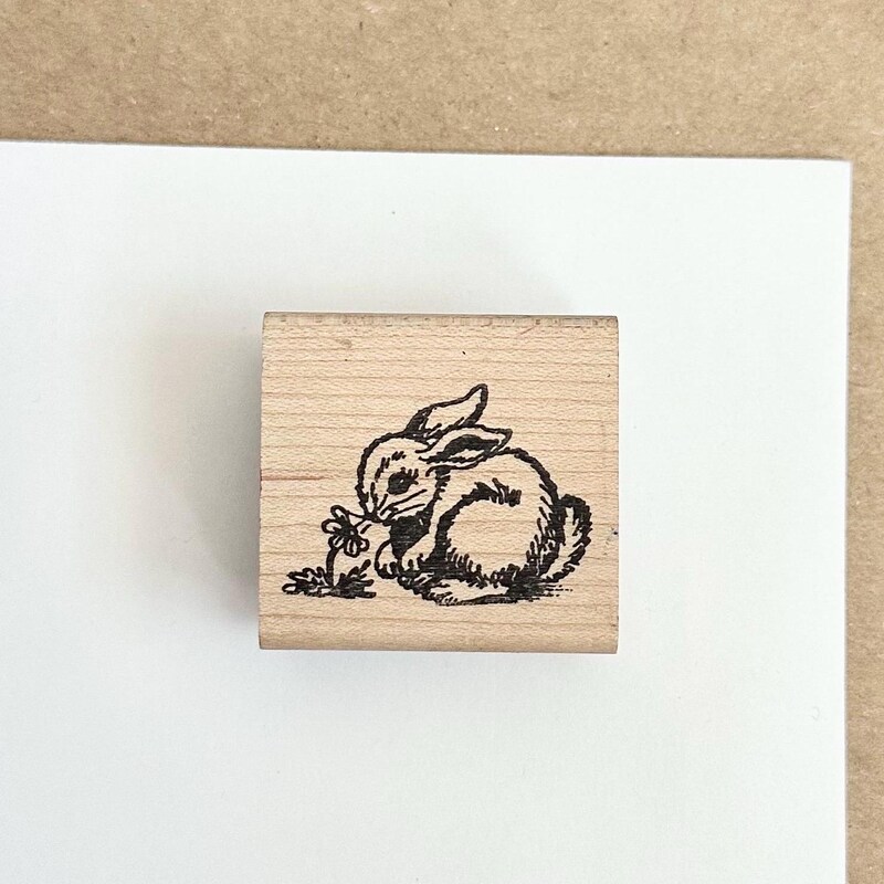 Bunny Rubber Stamp - Etsy
