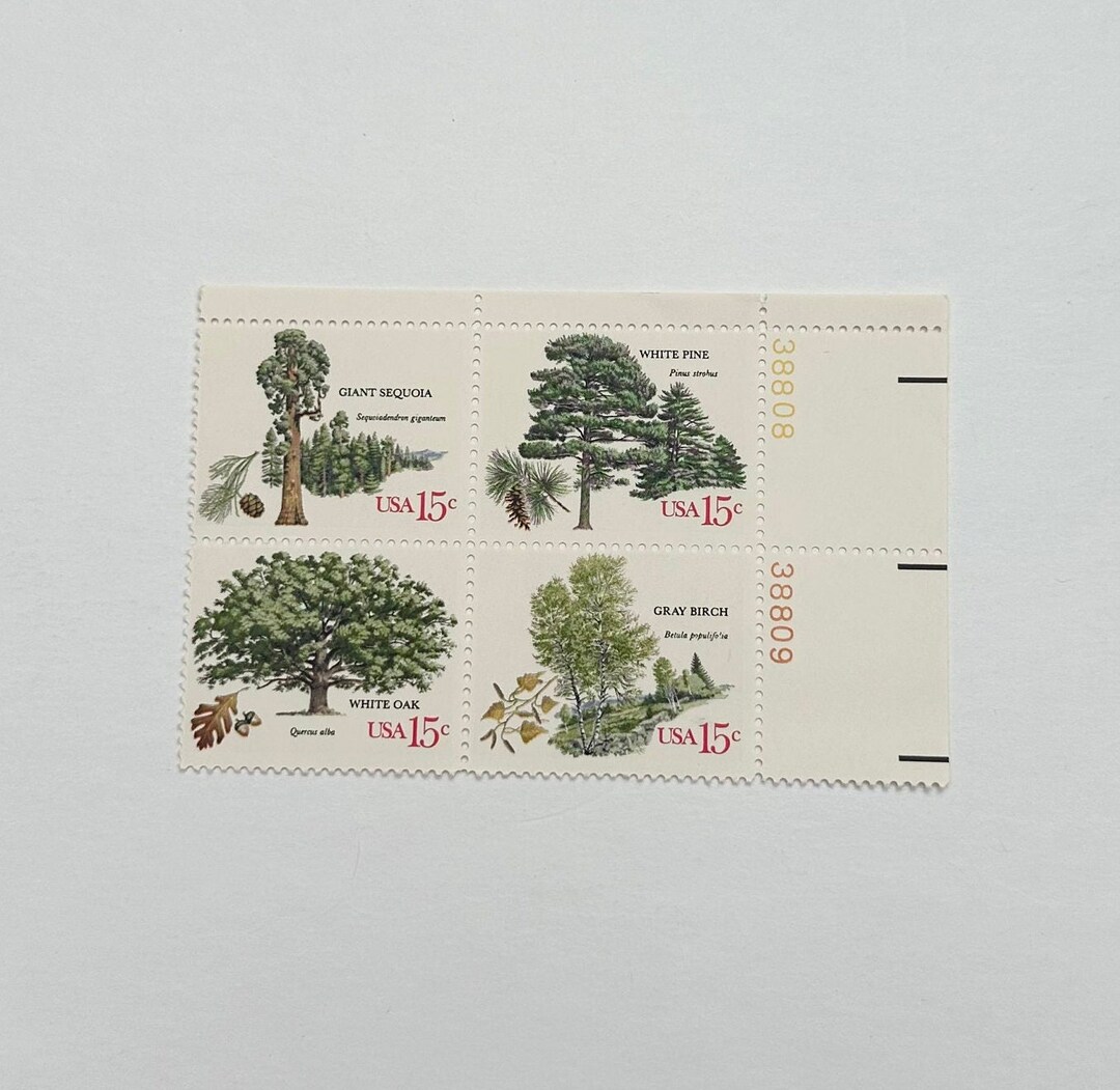 1978 15c American Trees US Postage Stamps Set of 4 - Etsy