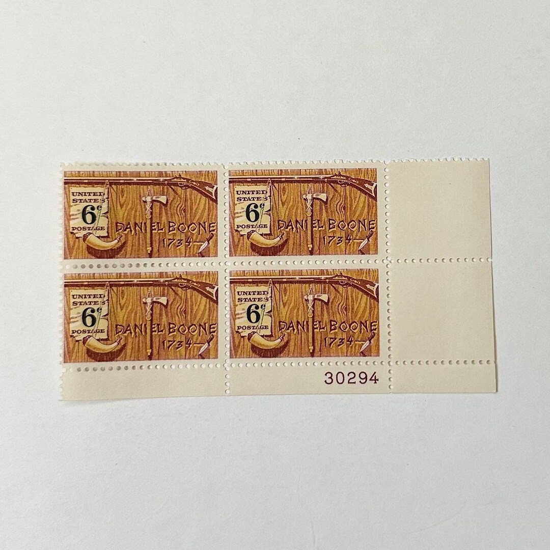 1968 6c Daniel Boone US Postage Stamps Set of 4 - Etsy