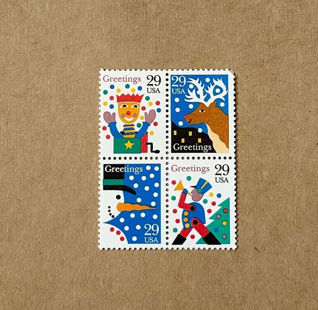 29c Holiday Greetings 1993 US Postage Stamps 29 Cent Stamps Set of 4 - Etsy