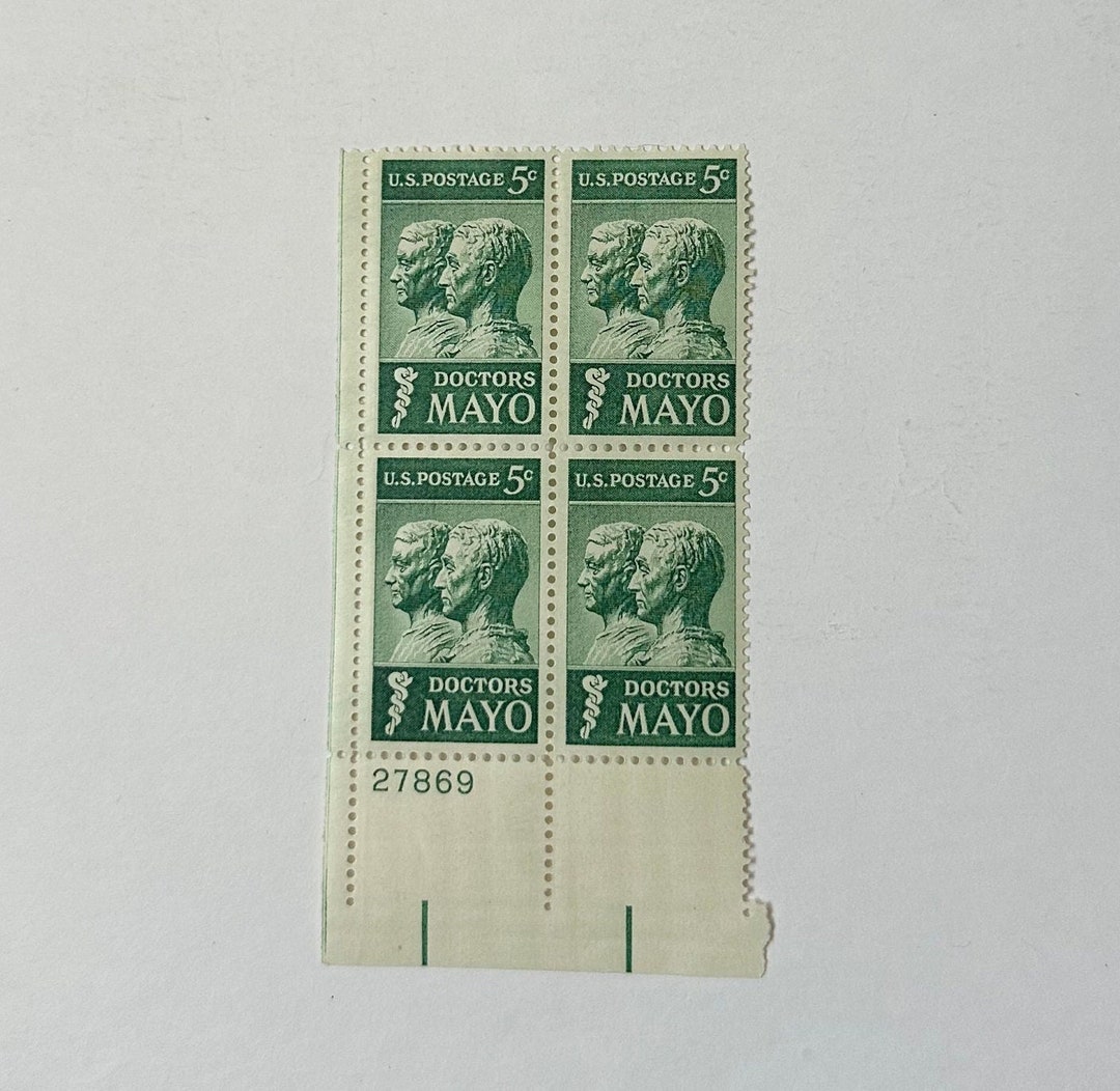 1964 5c Doctors Mayo US Postage Stamps Set of 4 - Etsy