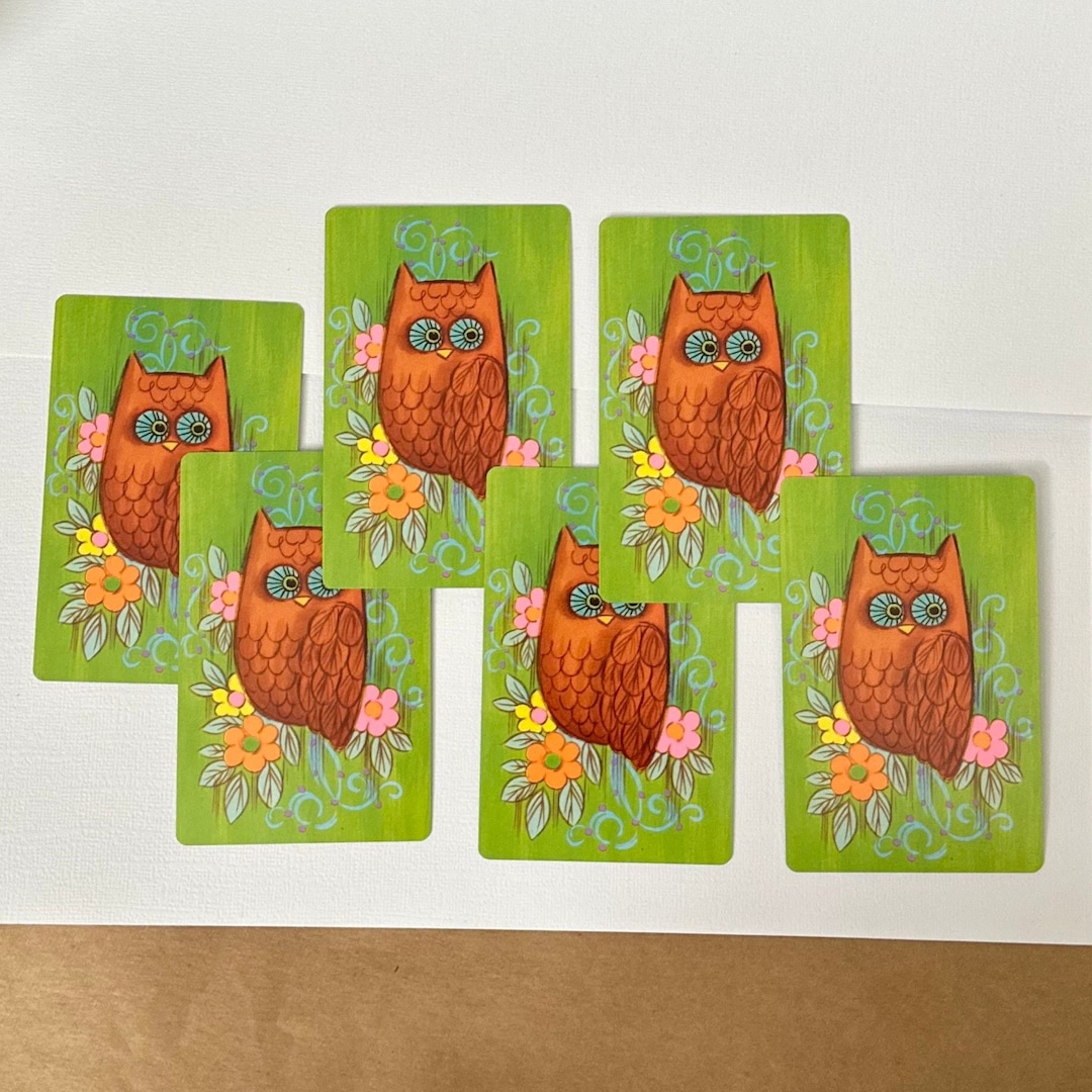 Illustrated Owl Playing Cards - Etsy