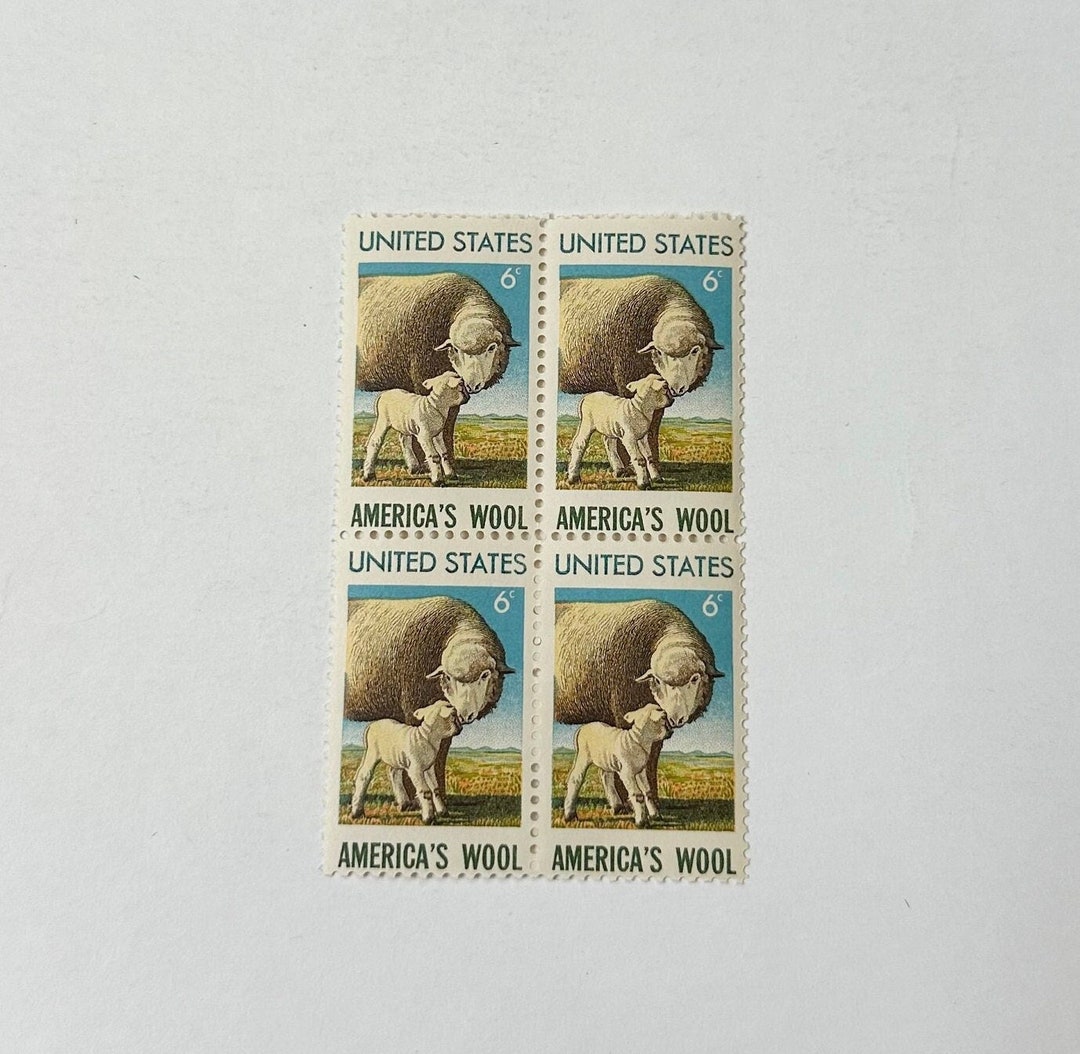 6c America's Wool 1971 US Postage Stamps | 6 Cent Stamp Set of 4 - Etsy