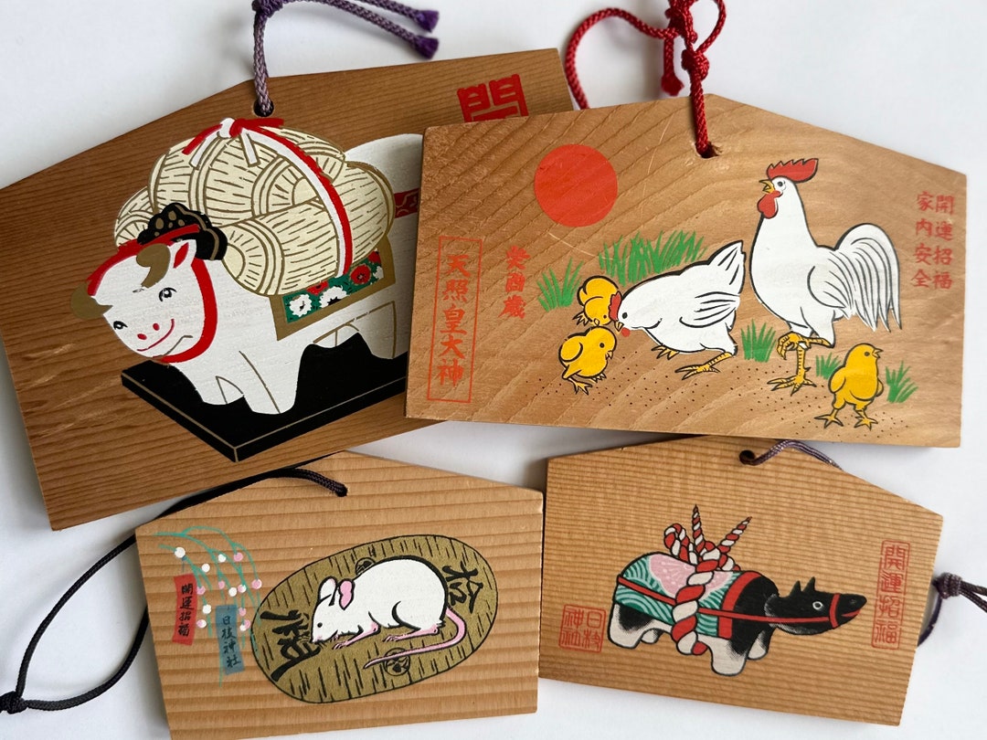 Wooden Wishing Plaque | Japanese Ema | Good Luck Prayer Board - Etsy