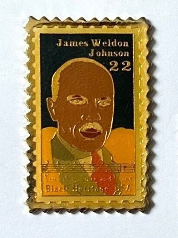 1988 James Weldon Johnson Stamp Pin - Gem