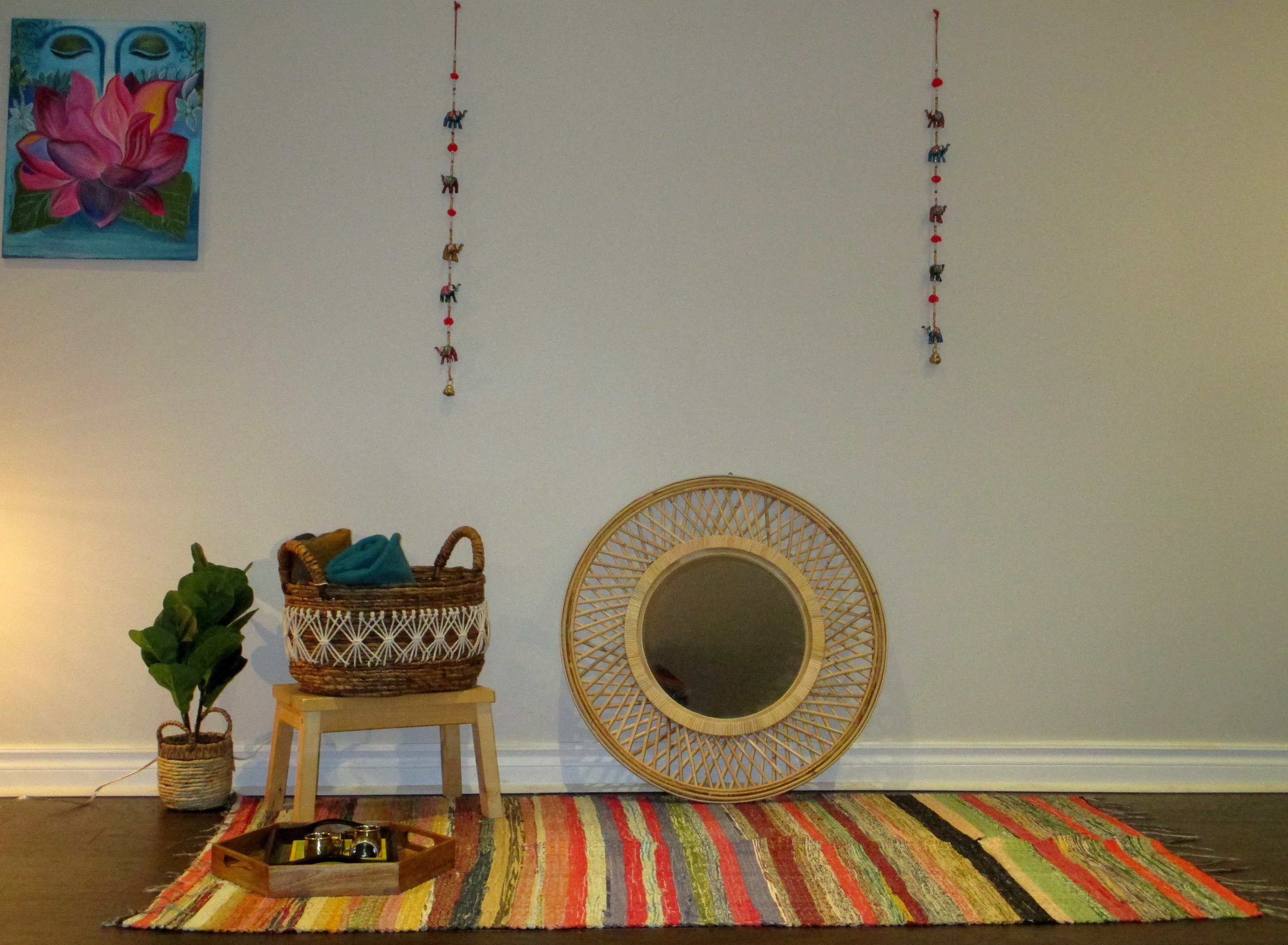 Large Recycled Boho Rug / Chindi Saree Rug Multicolor Upcycled Material ...