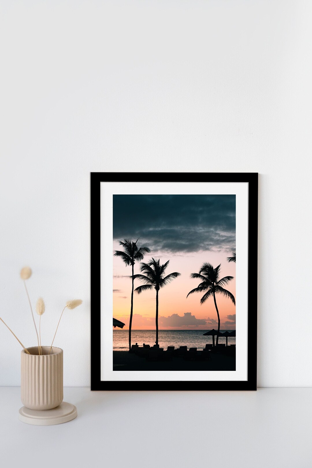 Coastal Luxury Photo Print, Wall Art of Palm Trees in a Caribbean ...