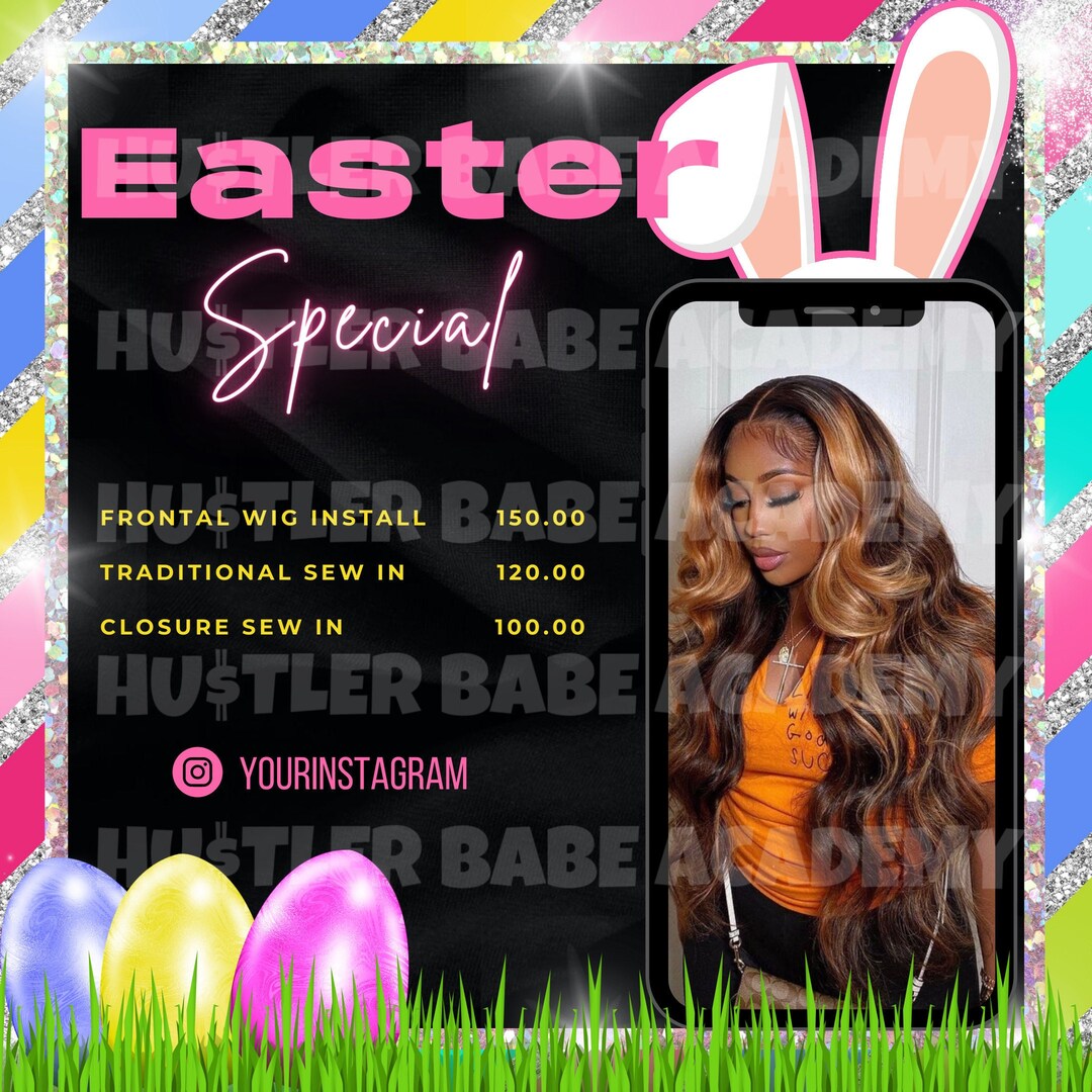 Easter Special, Booking, Appointment, Glam, DIY Flyer Template Design ...