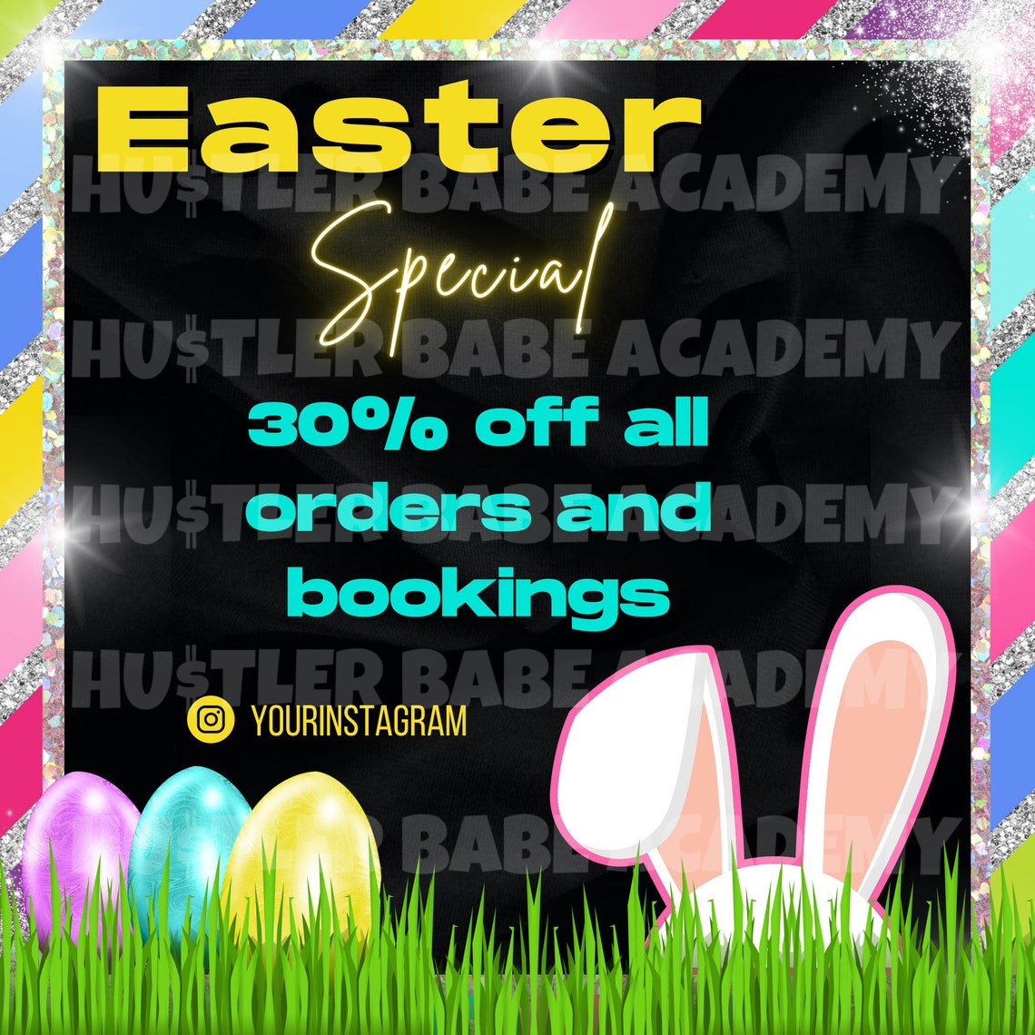 Easter Special, Booking, Appointment, Glam, DIY Flyer Template Design ...