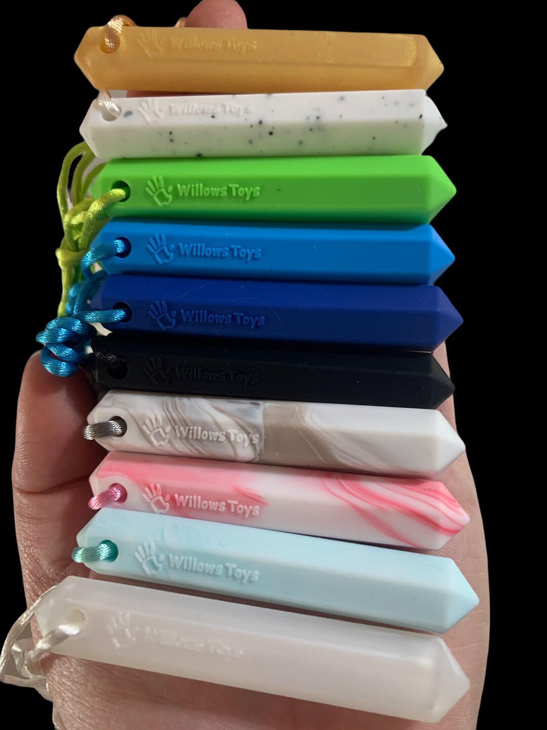 Chewelry Gemstone Crystal Shaped Necklace Chew Helps ADHD Anxiety ...