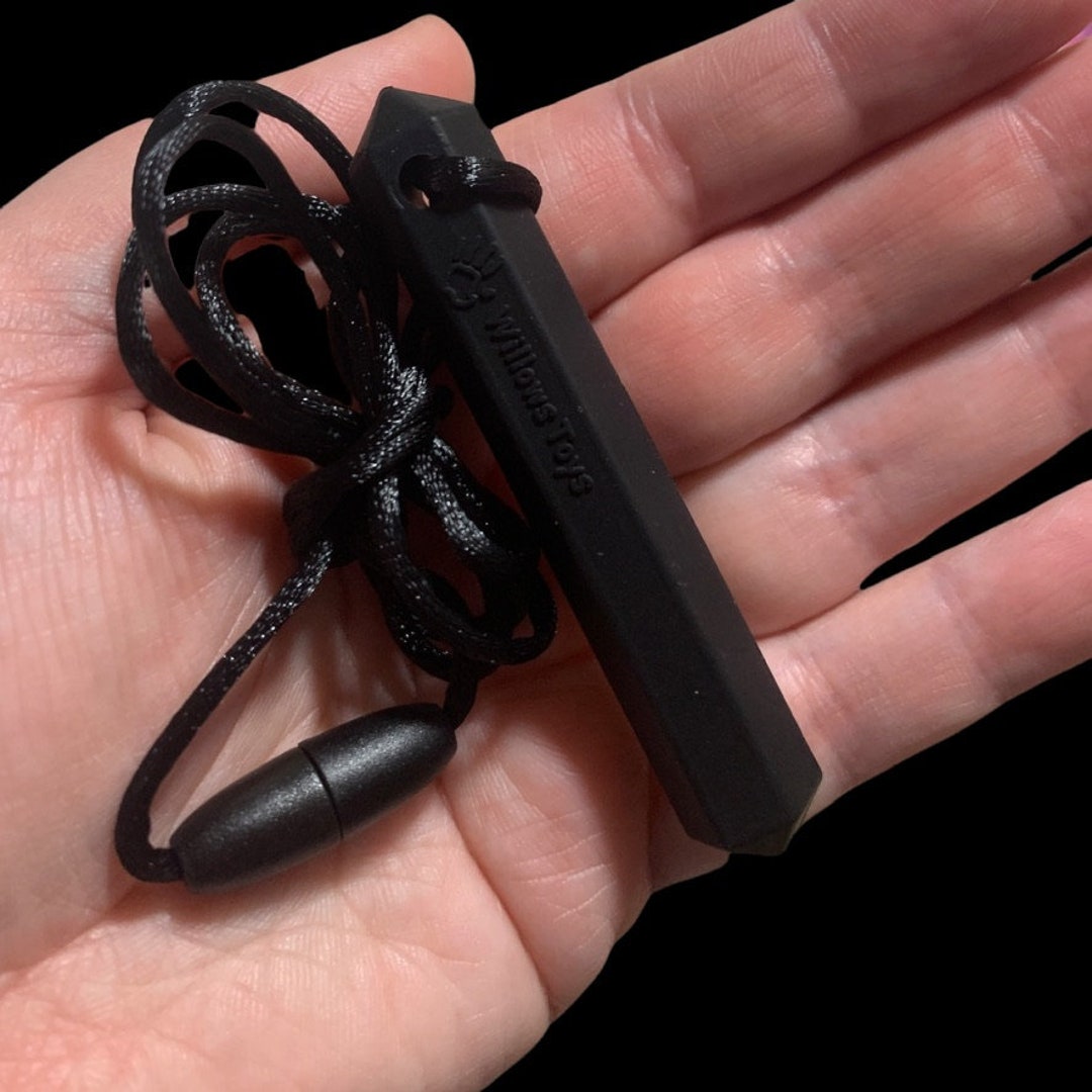 Chewelry Gemstone Crystal Shaped Necklace Chew Helps ADHD Anxiety ...