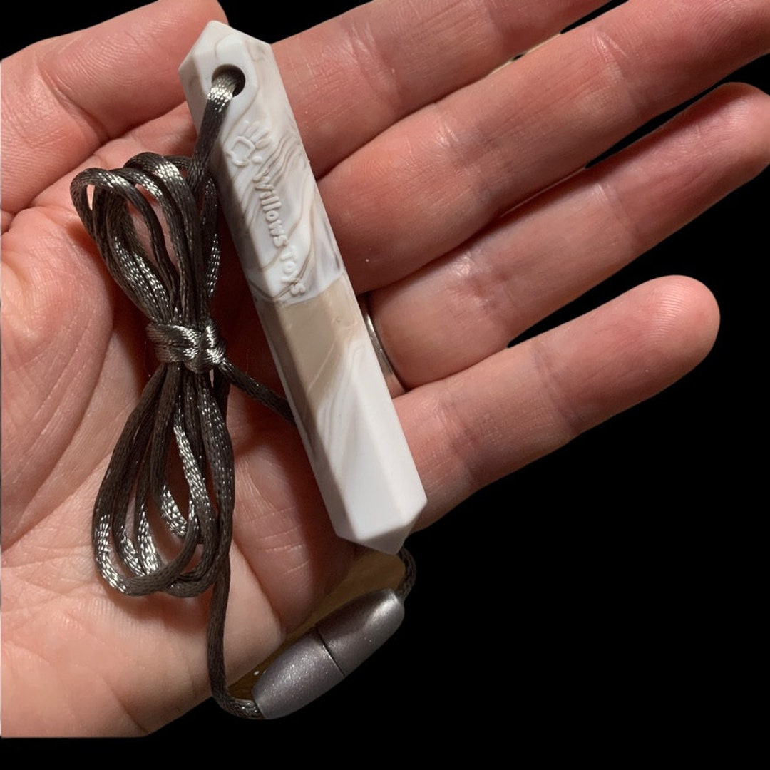 Chewelry Gemstone Crystal Shaped Necklace Chew Helps ADHD Anxiety ...