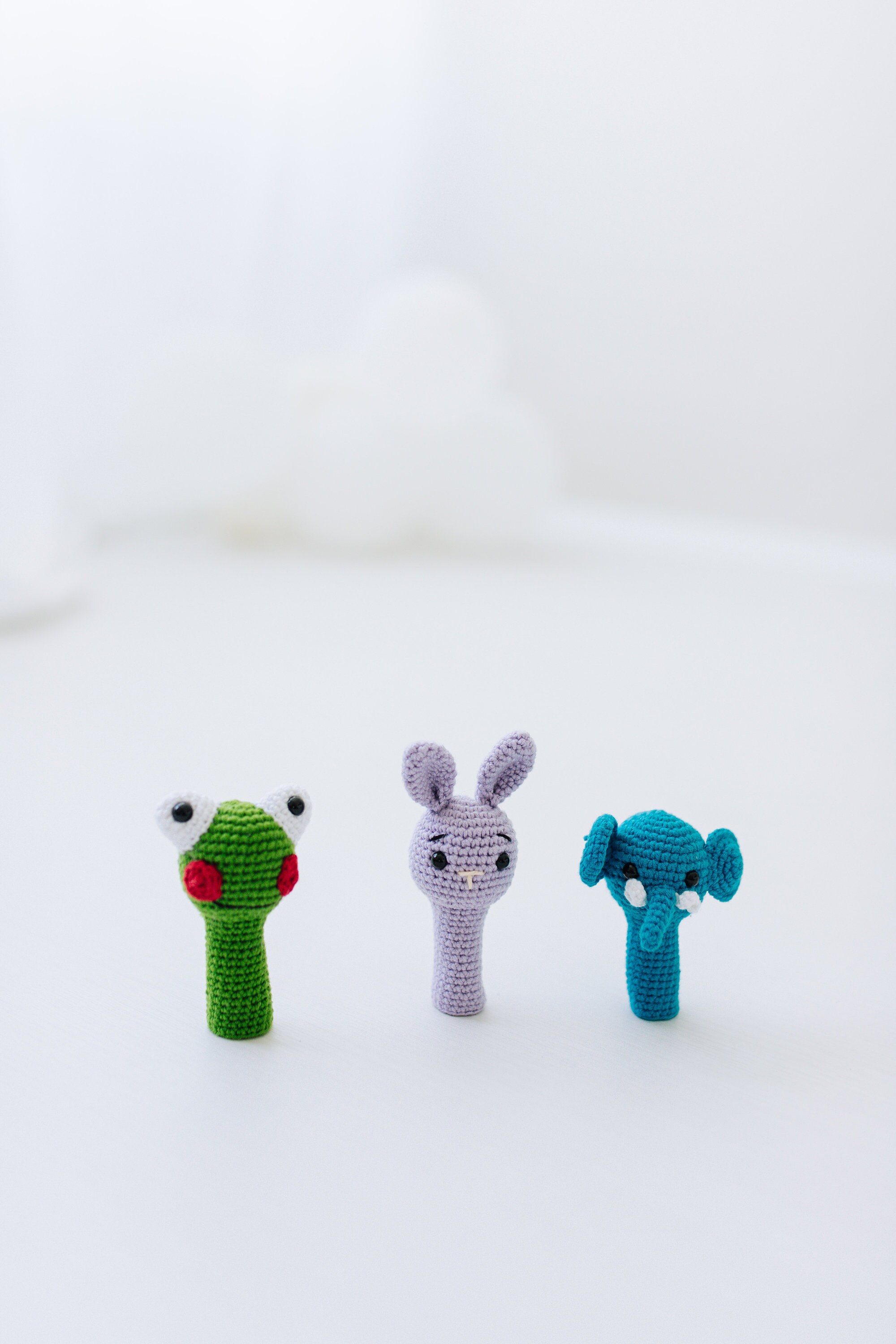 Crochet Farm Animal Finger Puppet Set: Montessori Speech Therapy Toy - Etsy