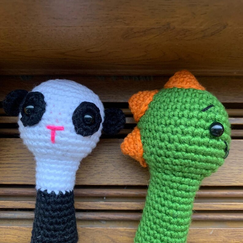 Crochet Finger Puppet Set Educational Gift Speech Therapy Owl Cat ...