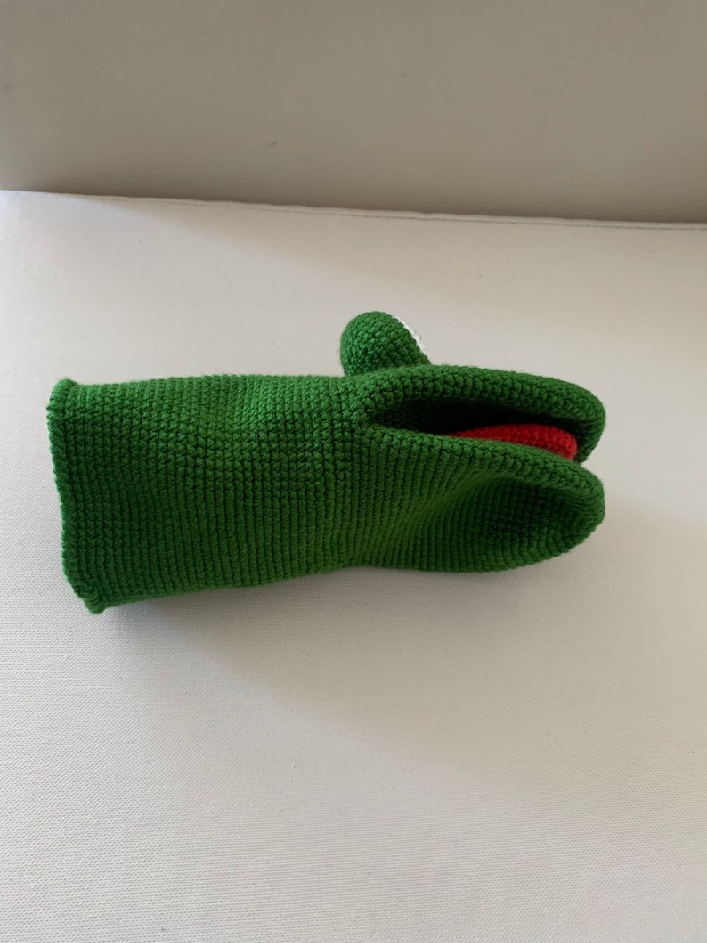 Green Frog Hand Puppet Crochet Speech Therapy Puppet Early Learning ...