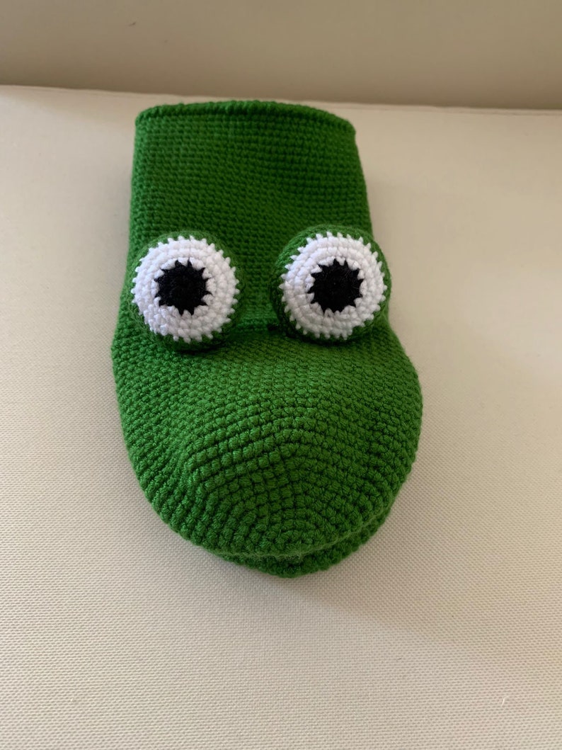 Green Frog Hand Puppet Crochet Speech Therapy Puppet Early Learning ...