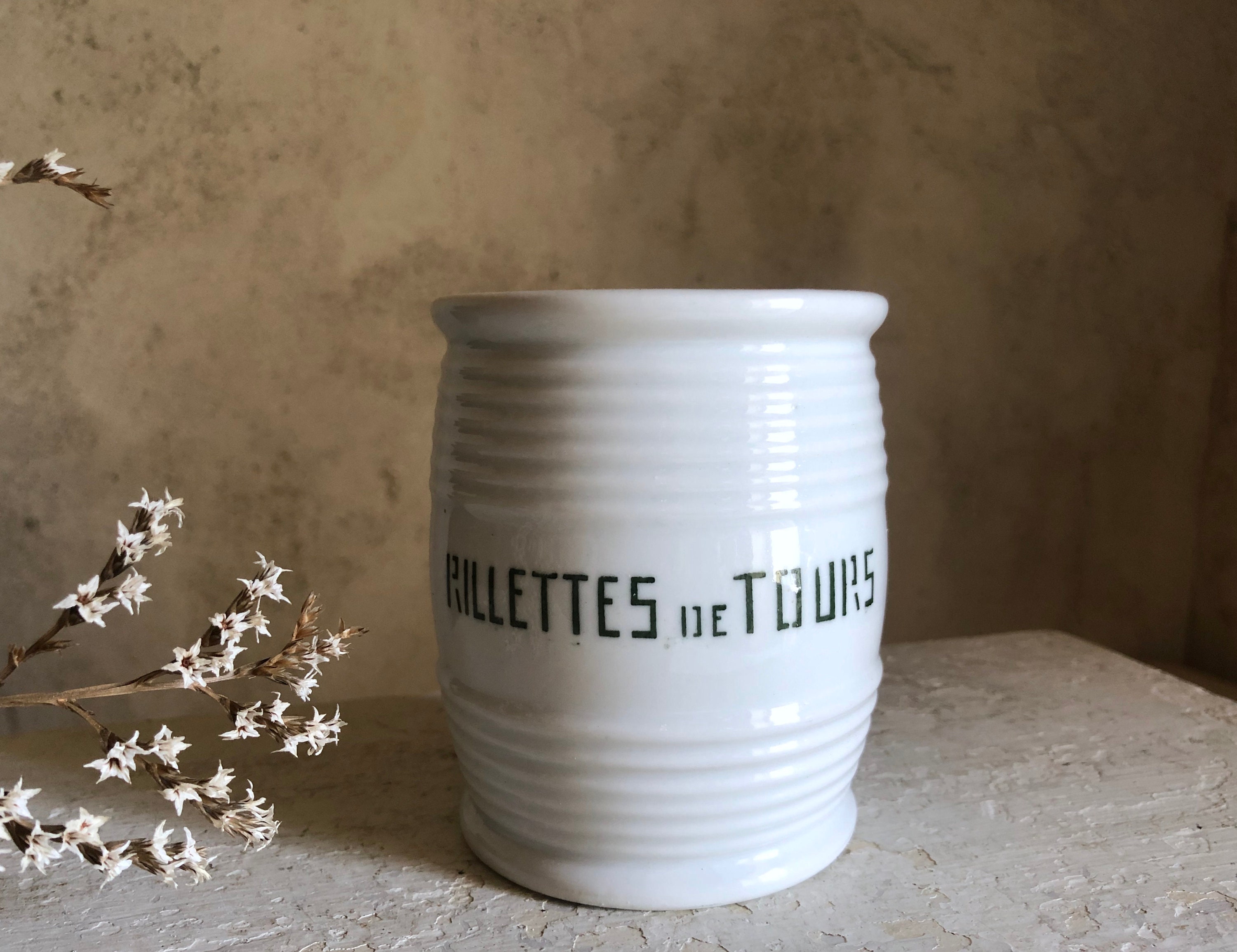 Antique French RILLETTES Pure White Pot Rillettes De Tours - Etsy