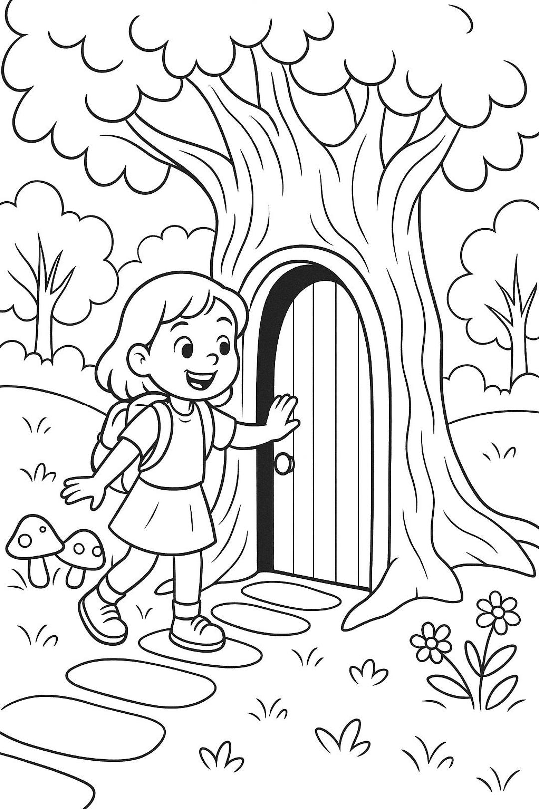Magical Coloring Page – Printable Adventure Sheet for Kids – Luna the ...