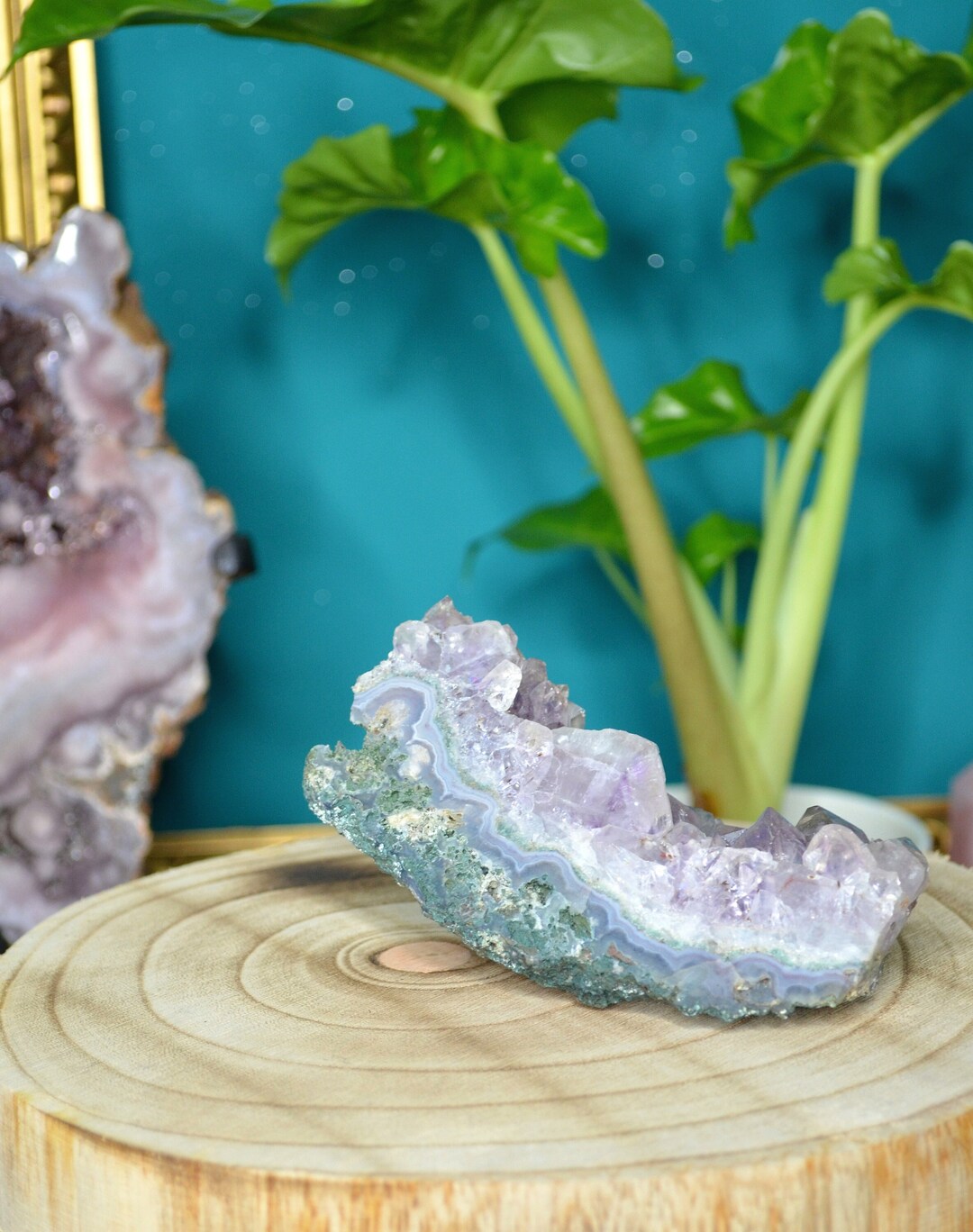 Amethyst Druse Cluster Level Natural Calming Purple Relaxation - Etsy