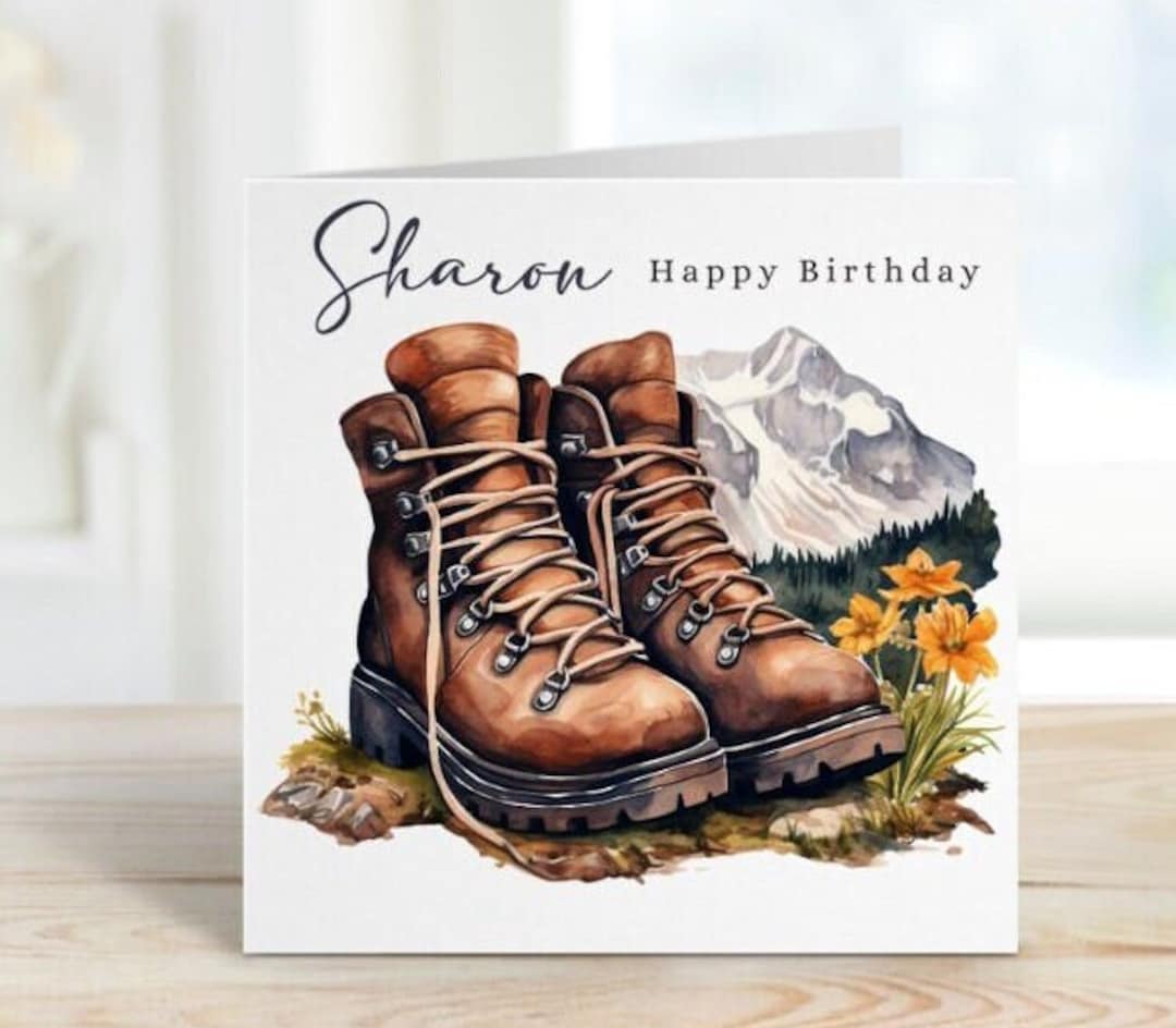 Hiking Birthday Card, Walking Birthday Card for Her, Rambling Card ...