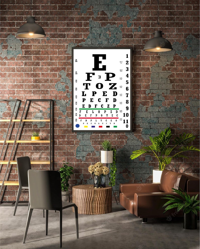 EYE HEALTH CHART Poster, Optical Medical Test, Nursery Poster, Eye ...
