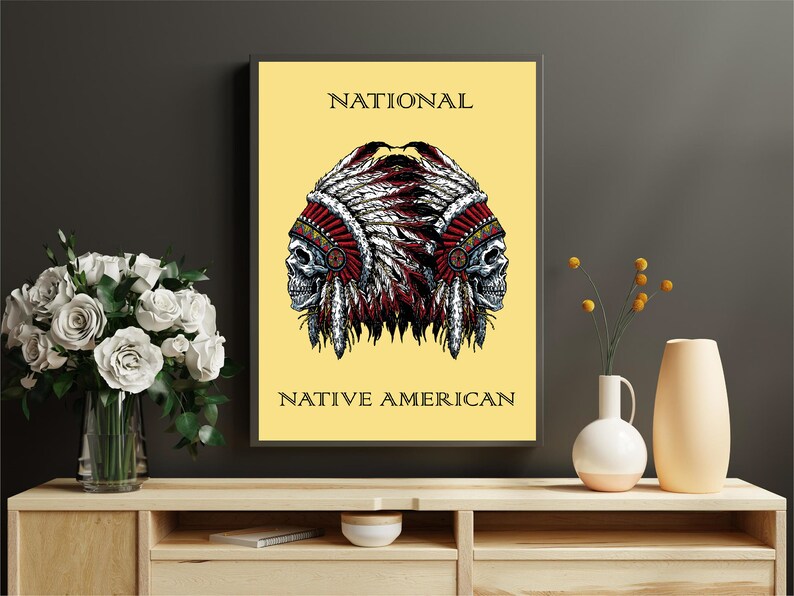 NATIONAL NATIVE AMERICAN Tribal Poster Native Indian in - Etsy